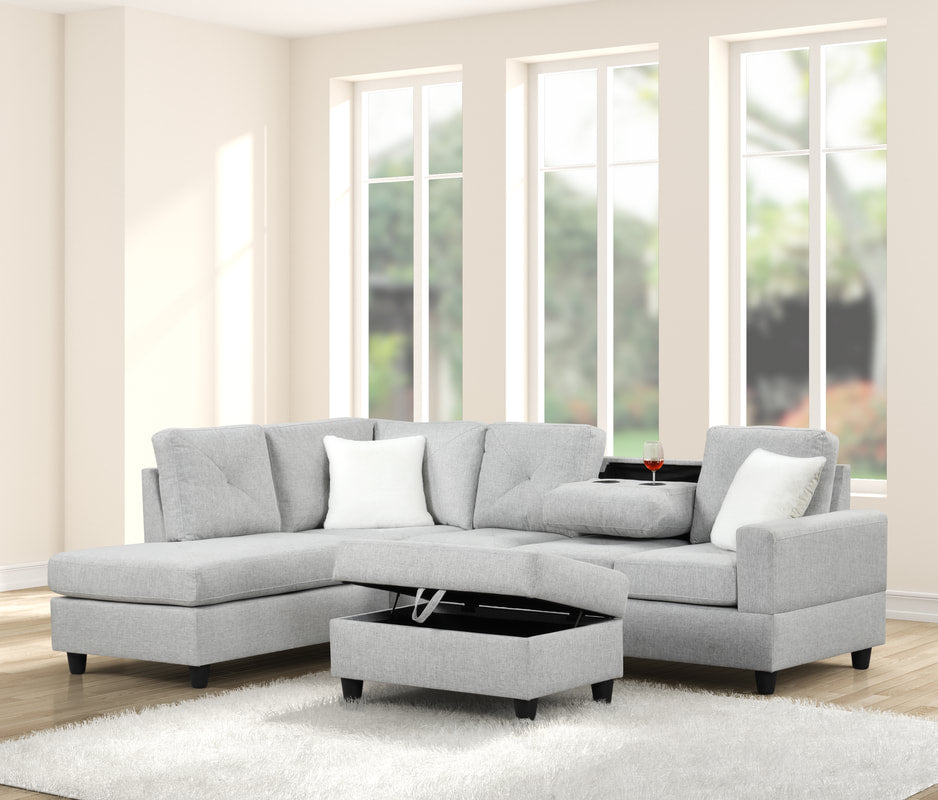 Rocket Gray Reversible Sectional **NEW ARRIVAL** – Smartway Furniture